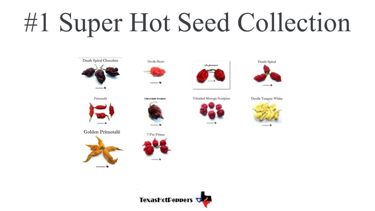 Super Hot Seed Collections - 3 different collections of 10 varieties e ...
